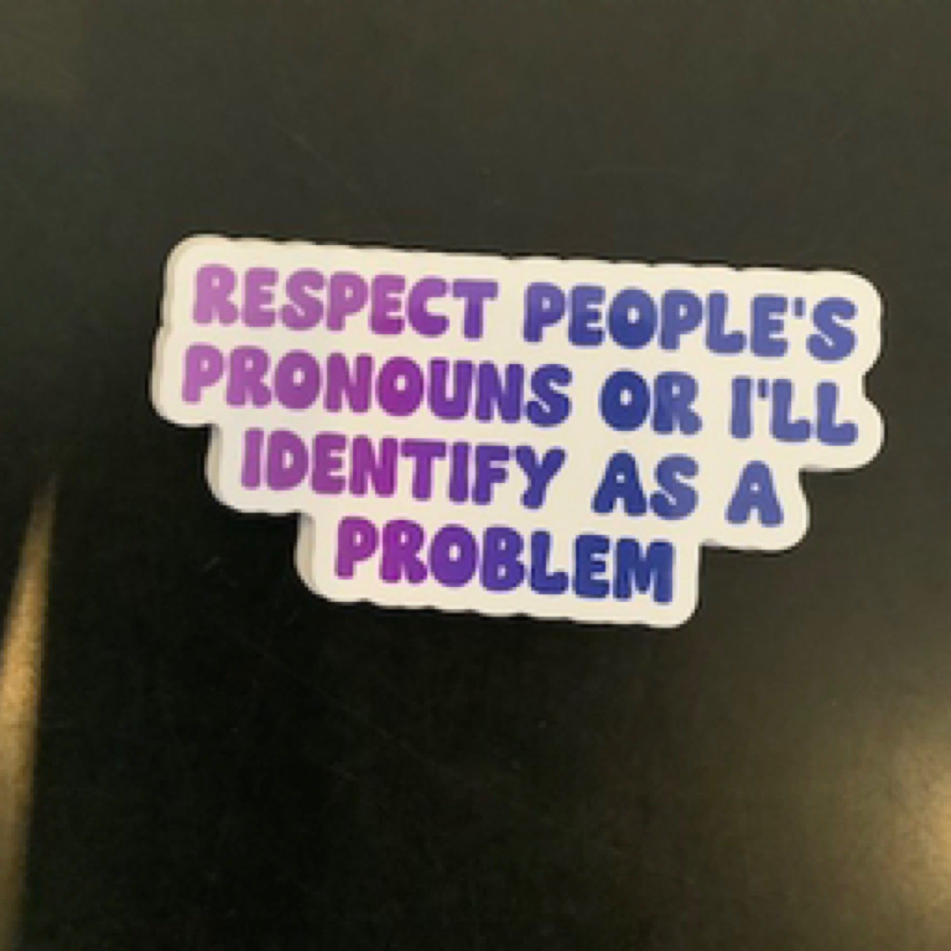 Sticker: Respect Pronouns | Little Ghosts